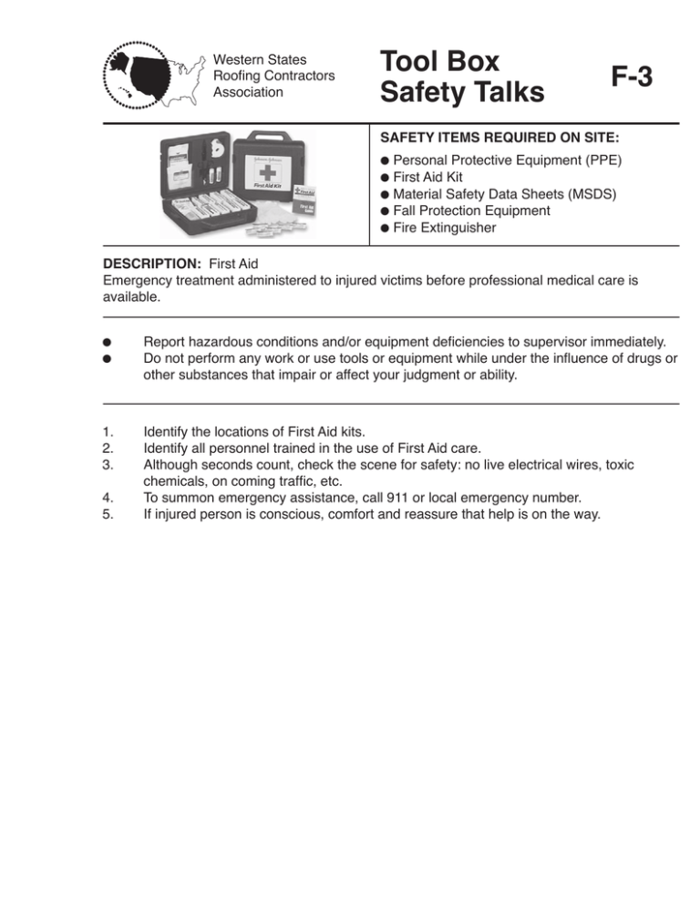 Tool Box F-3 Safety Talks