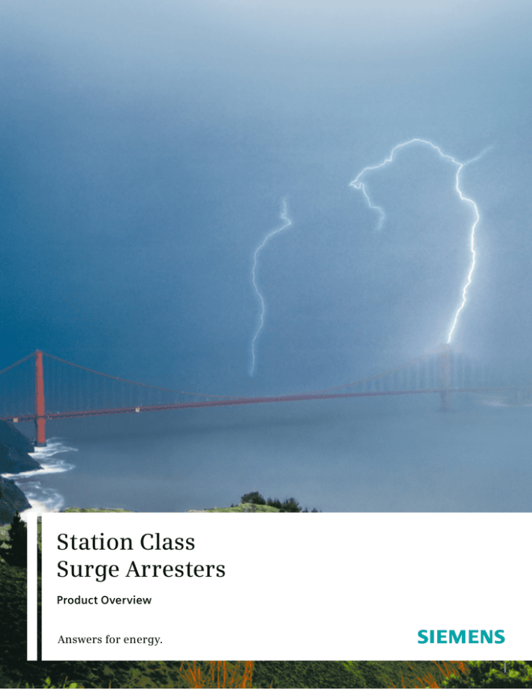 Siemens Surge Arresters: Station Class Product Overview