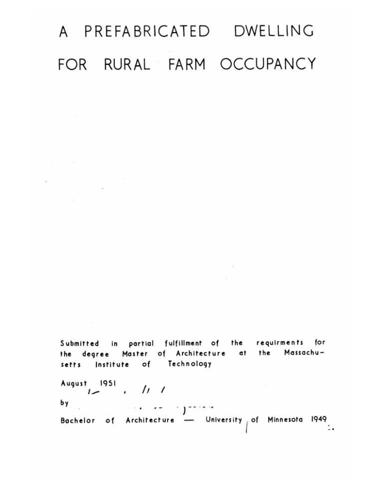 FARM RURAL FOR OCCUPANCY