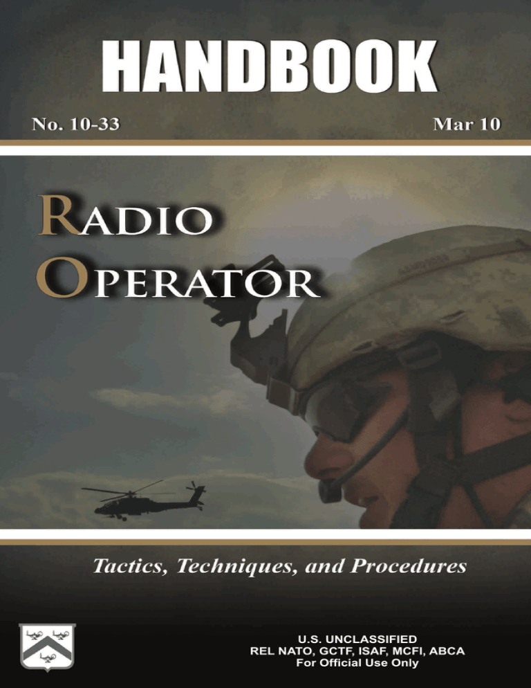 Radio Operator Handbook: Tactics, Techniques, Procedures