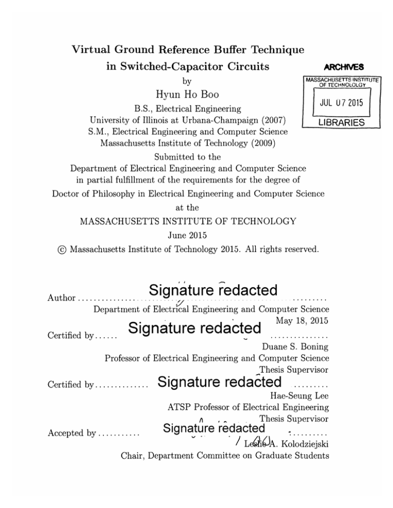 Virtual Ground Reference Buffer Technique