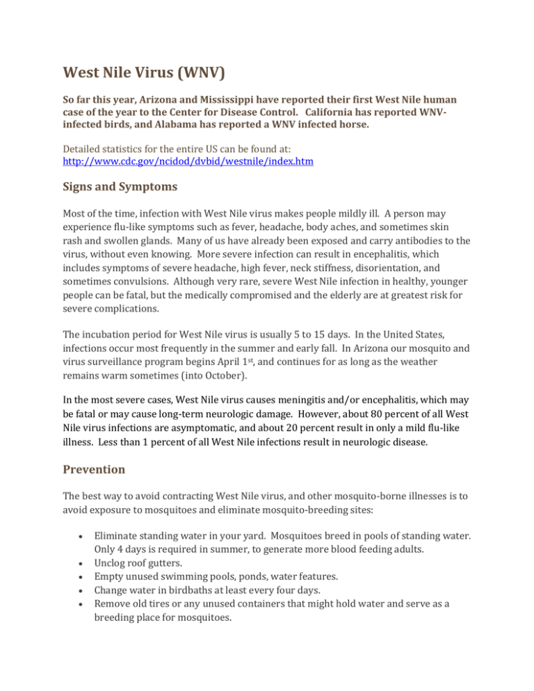 West Nile Virus (WNV)
