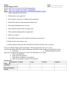 The Lorax: Environmental Science Worksheet & Discussion