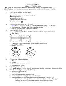 Crime Scene Investigation Quiz