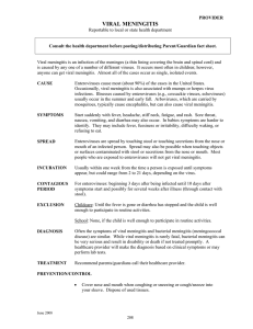 Fact Sheet: Viral Meningitis