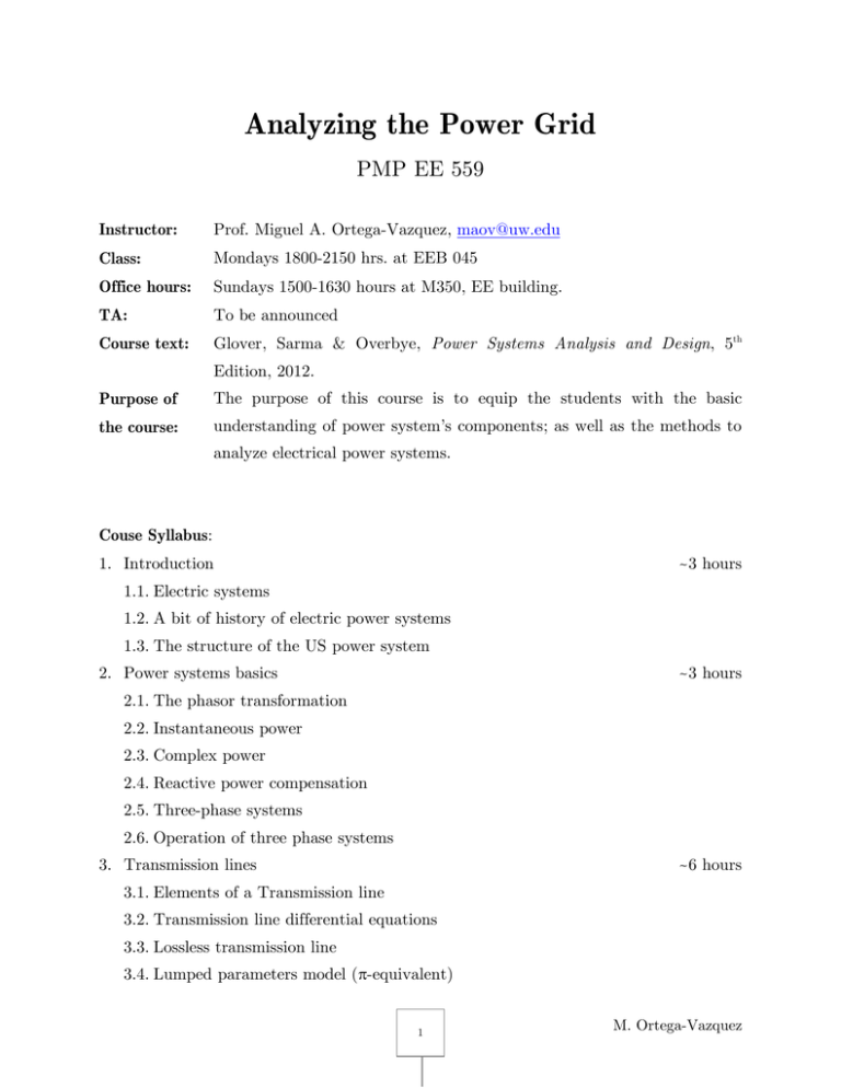 Analyzing the Power Grid PMP EE 559