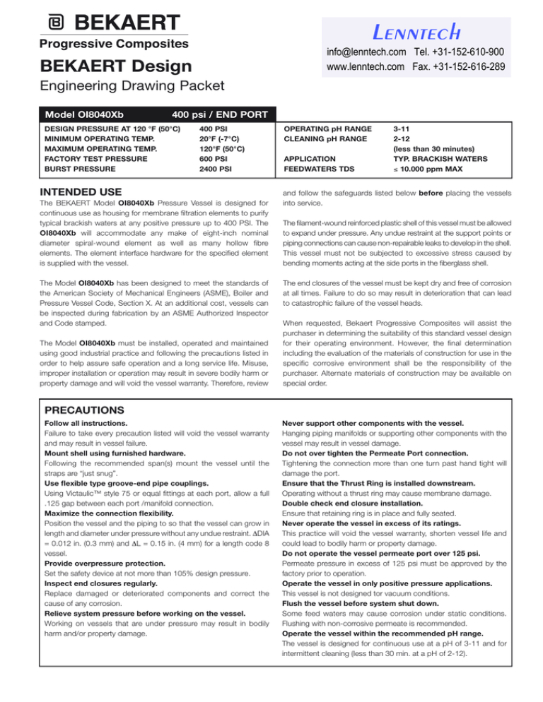 BEKAERT Design Engineering Drawing Packet