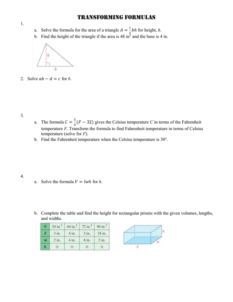 Transforming Formulas