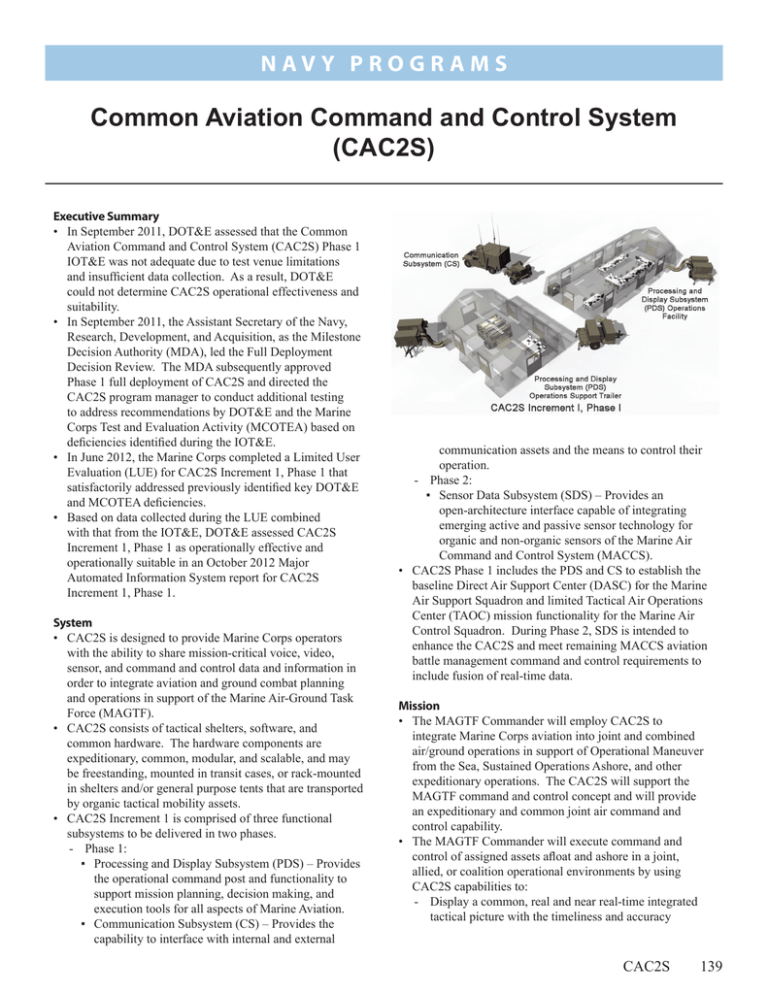 Common Aviation Command and Control System (CAC2S)