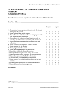 Pragmatic Language Checklist: Skills Assessment