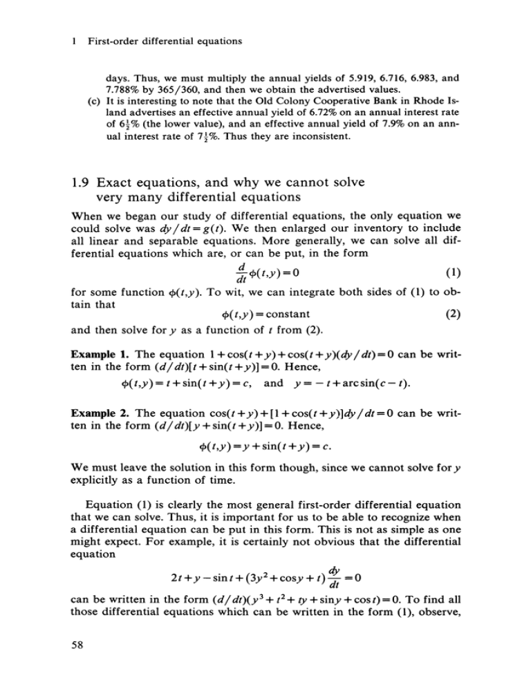 Exact Differential Equations: Solving Techniques