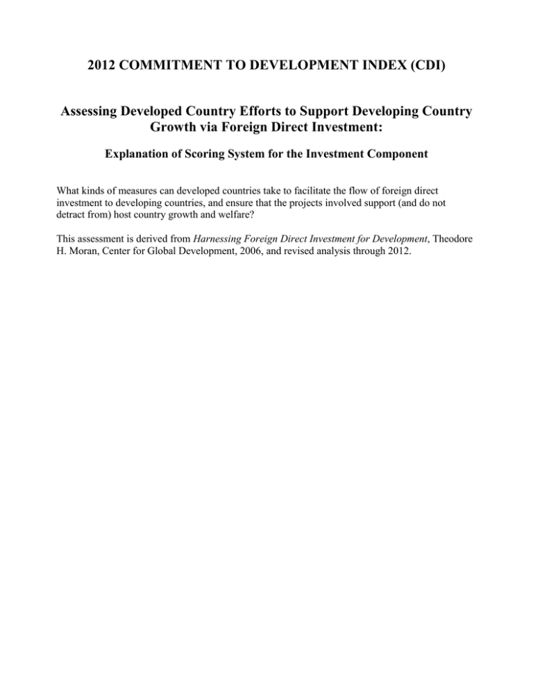 2012 Commitment To Development Index Cdi