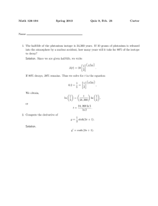 Half-life Worksheet