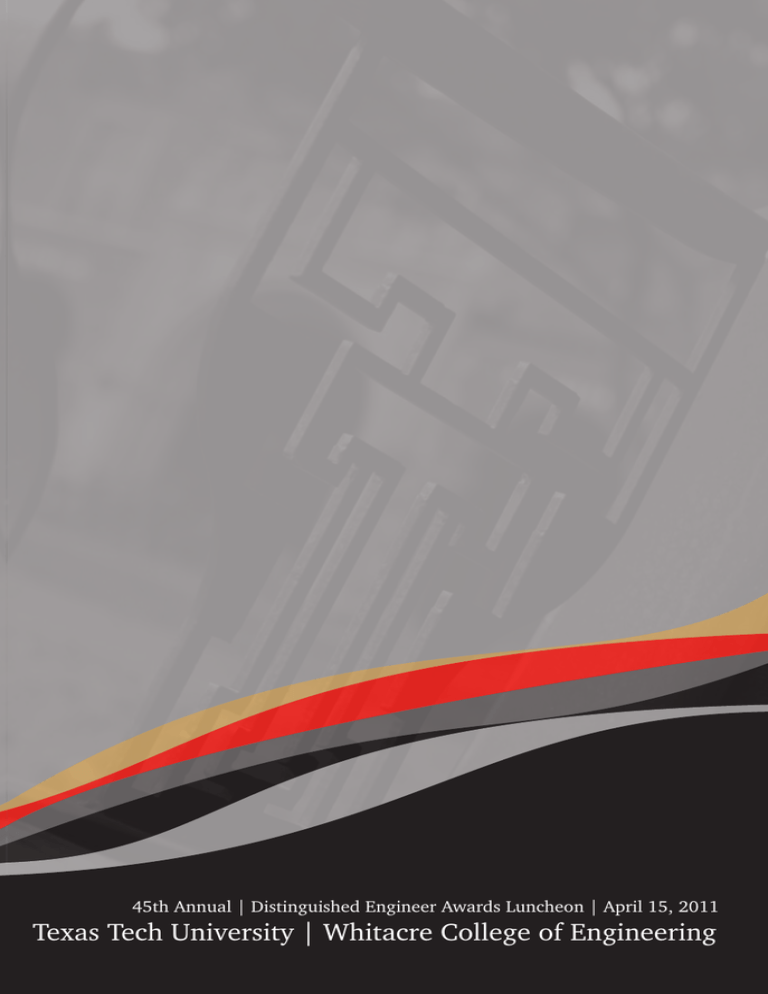 Texas Tech Distinguished Engineer Awards Program 2011