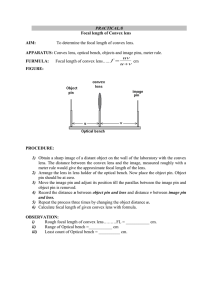 Convex Lenses Practice Worksheet
