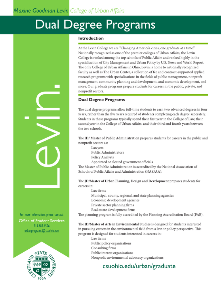 Dual Degree Programs