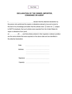 how to write a declaration