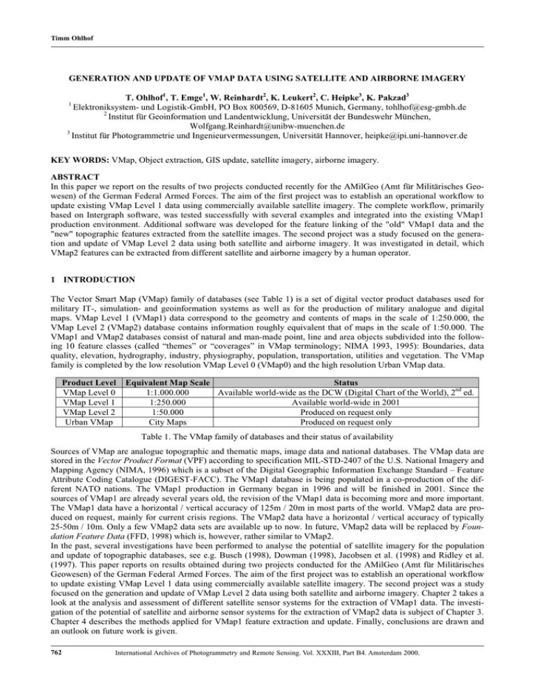 VMap Data Generation & Update Using Satellite Imagery