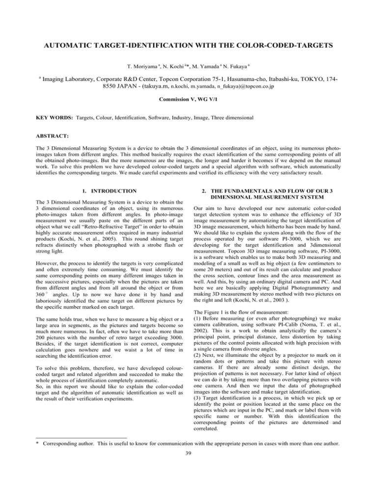 AUTOMATIC TARGET-IDENTIFICATION WITH THE COLOR-CODED-TARGETS