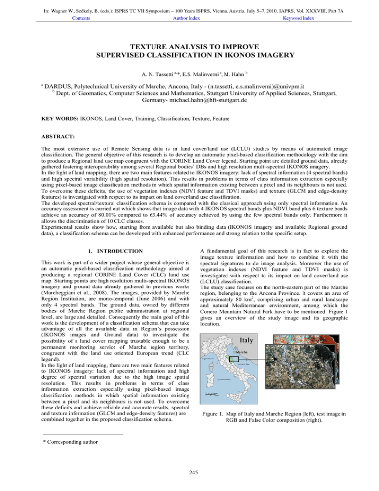 Texture Analysis To Improve Supervised Classification In Ikonos Imagery 9656