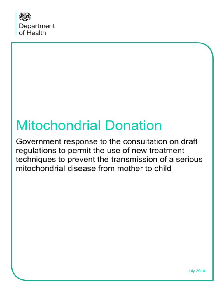 Mitochondrial Donation