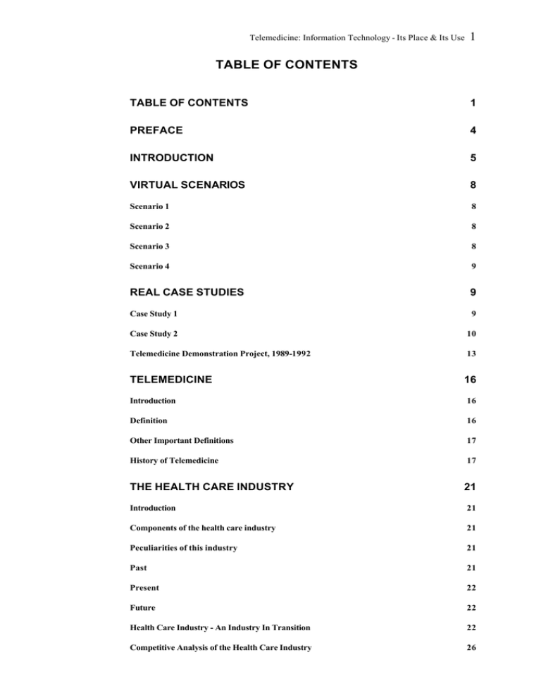 1 Table Of Contents Preface