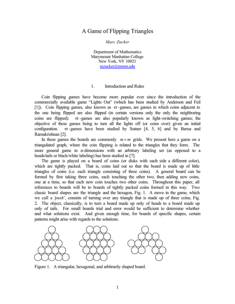 A Game of Flipping Triangles