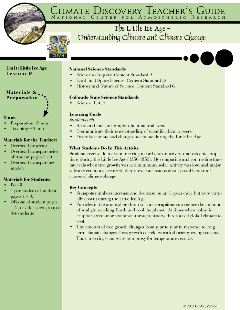 Little Ice Age: Climate Change Teacher's Guide
