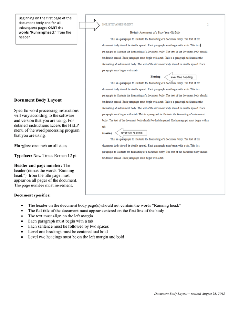 Document Body Layout