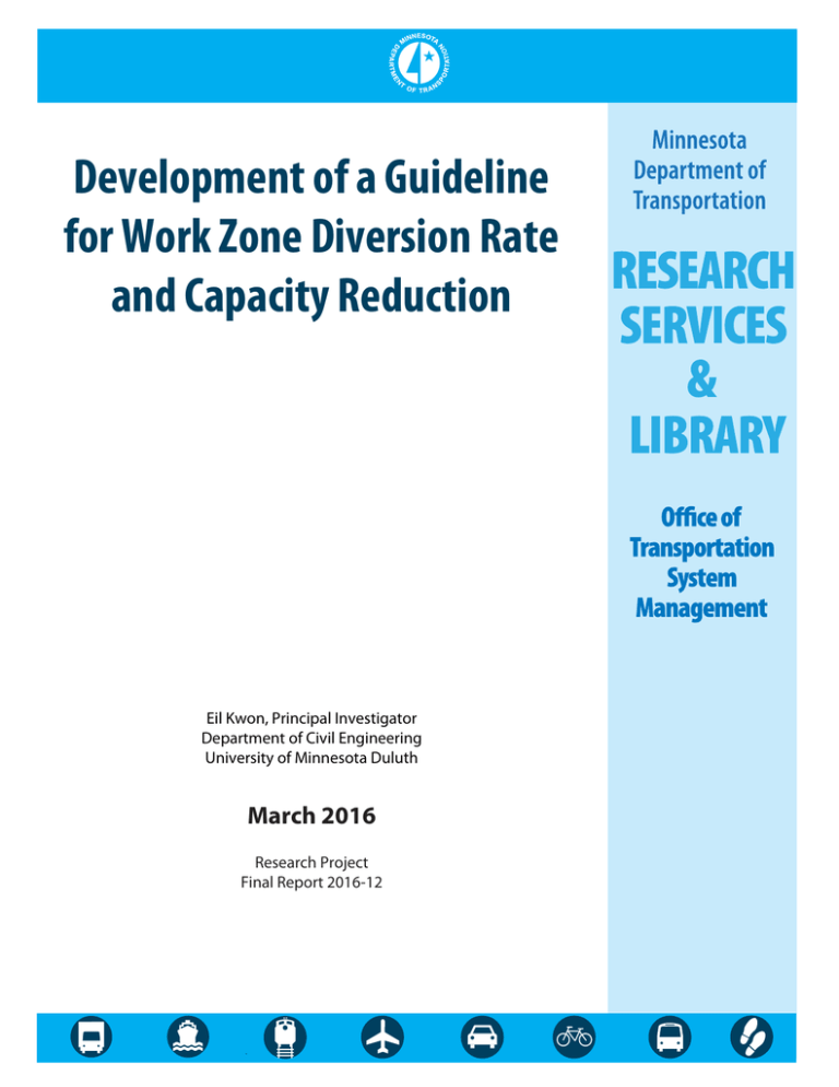 Development of a Guideline for Work Zone Diversion Rate and Capacity ...