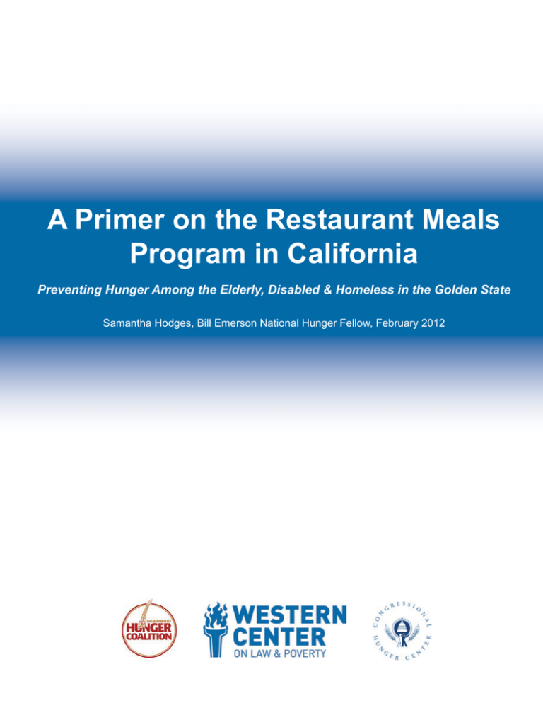 A Primer on the Restaurant Meals Program in California