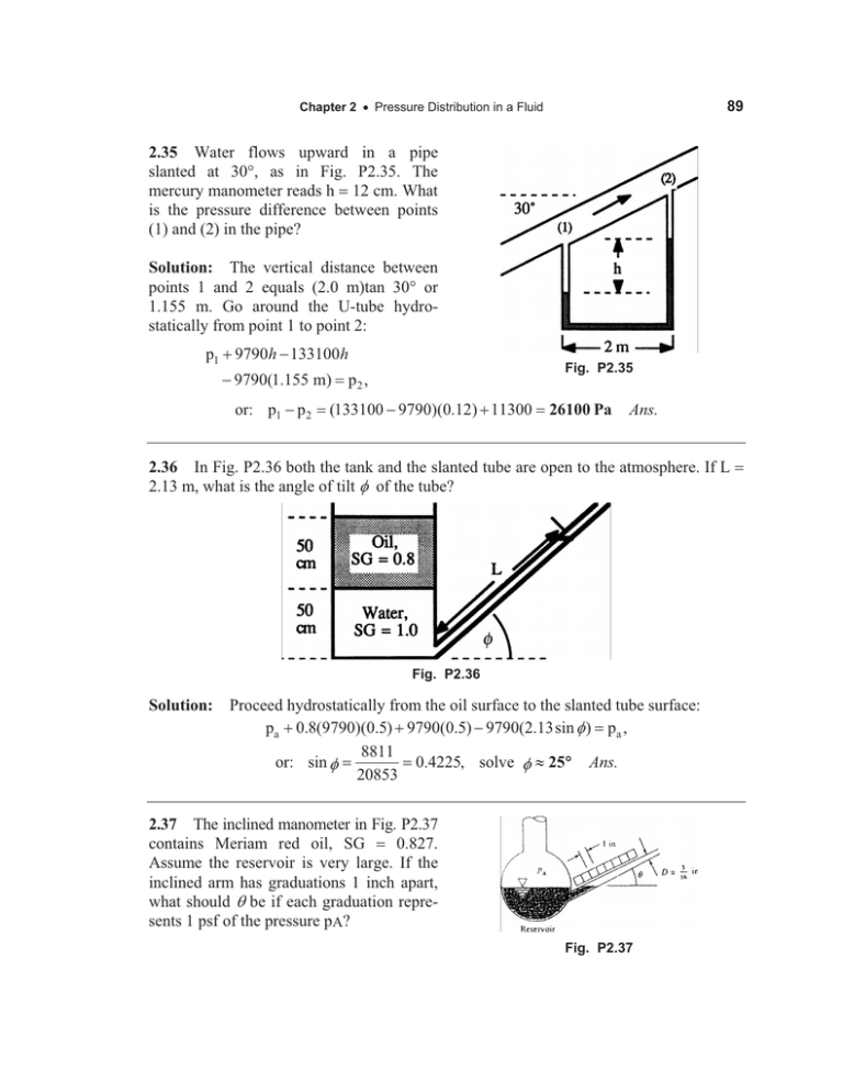 Fluid Pressure Problems & Solutions: College Physics