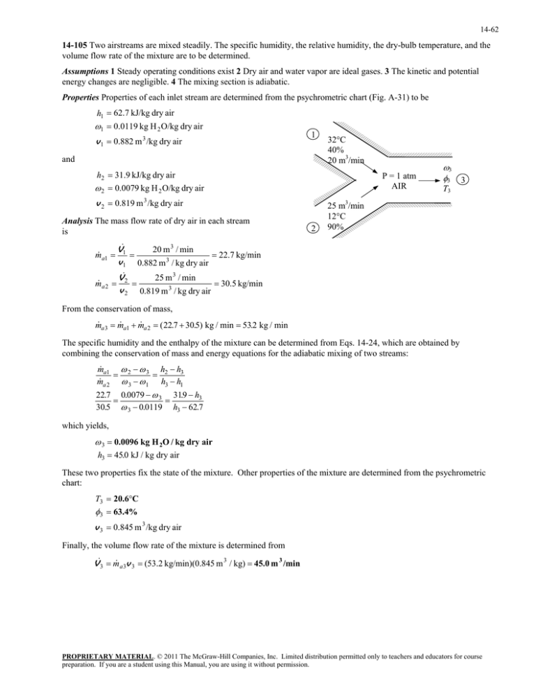 Air Mixing Problem: Thermodynamics Solution Manual
