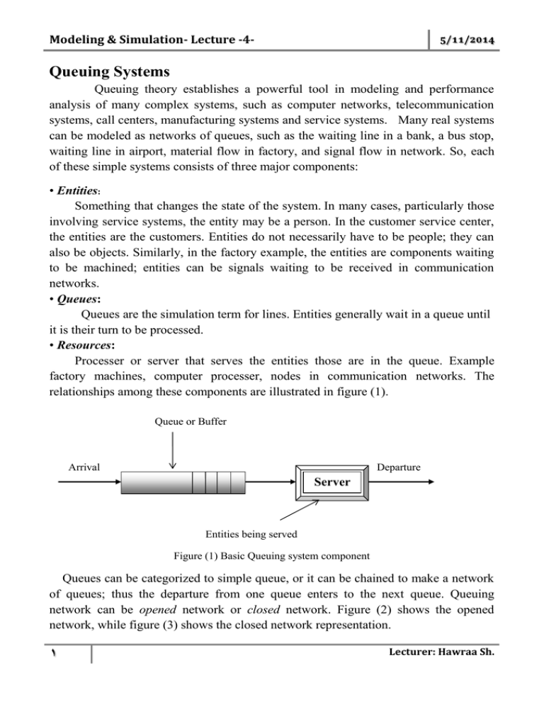 Queuing Systems: Modeling and Simulation Lecture