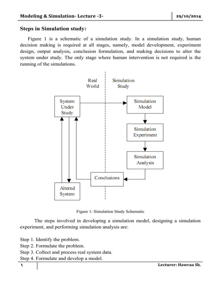 Simulation Study Steps: Model Development & Analysis