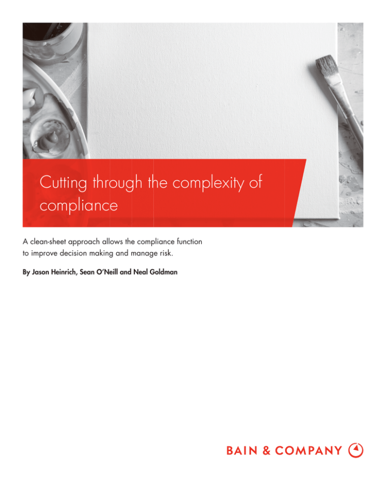 Cutting through the complexity of compliance