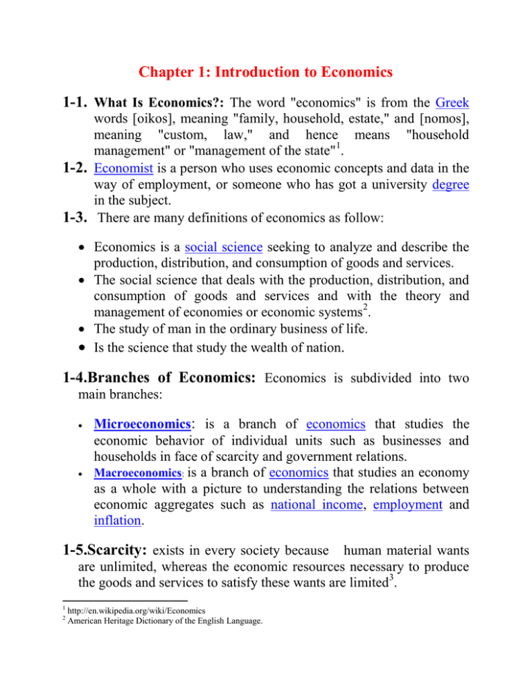 Introduction to Economics: Key Concepts & Definitions