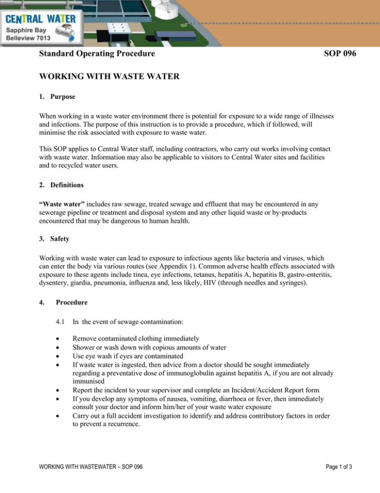 Wastewater Safety SOP: Protecting Workers from Exposure