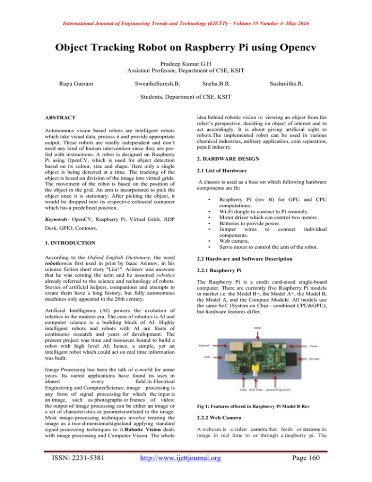 Object Tracking Robot with Raspberry Pi & OpenCV