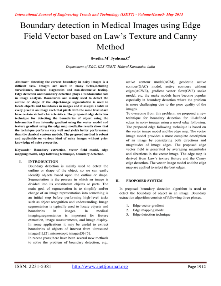 Boundary Detection In Medical Images Using Edge Method