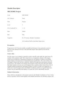 MODULE DESCRIPTOR – Group Design Project MECHM010