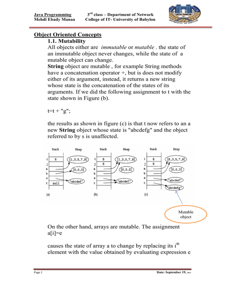 Java Programming Class Department Of Network