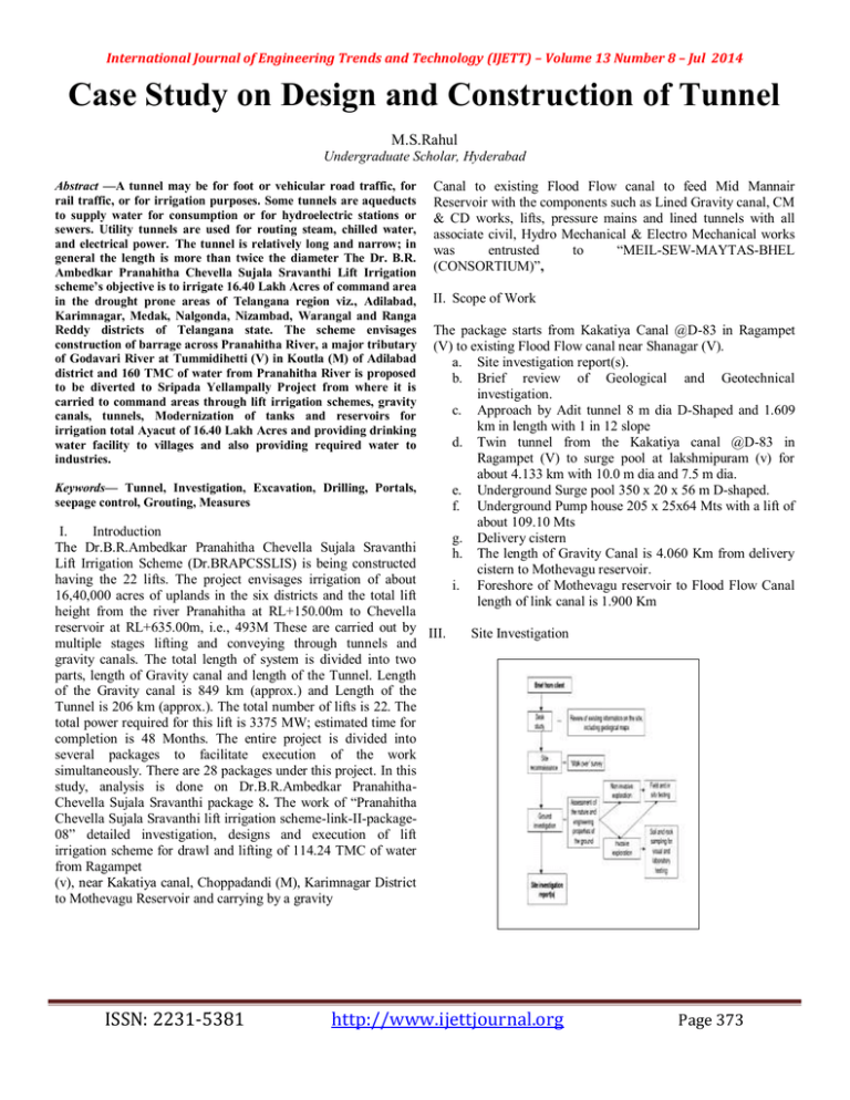 Tunnel Design & Construction: A Case Study