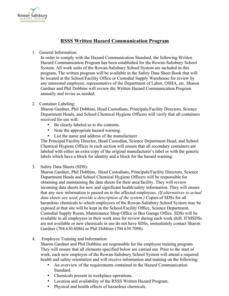 rsss-written-hazard-communication-program