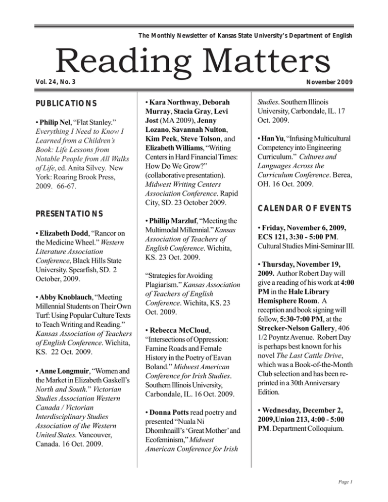 Reading Matters PUBLICATIONS