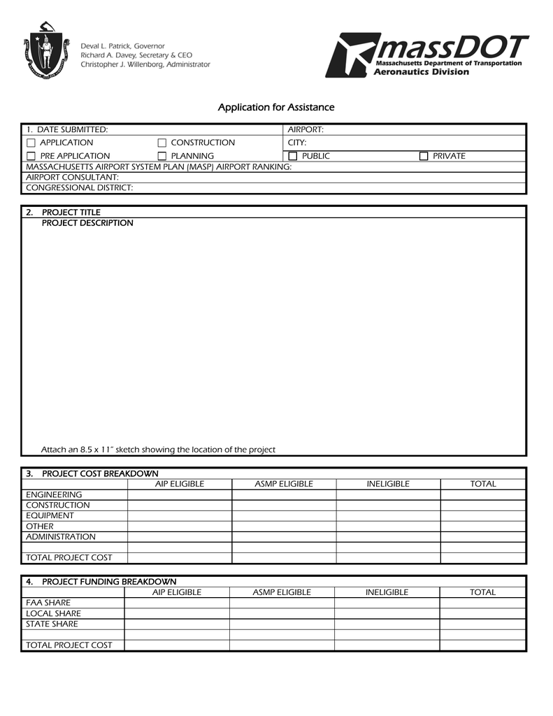 Application for Assistance