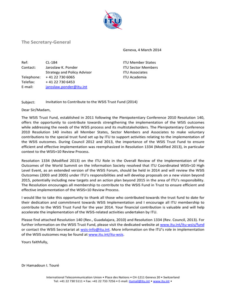 The Secretary-General