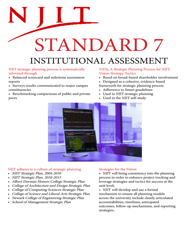 STANDARD 7 INSTITUTIONAL ASSESSMENT