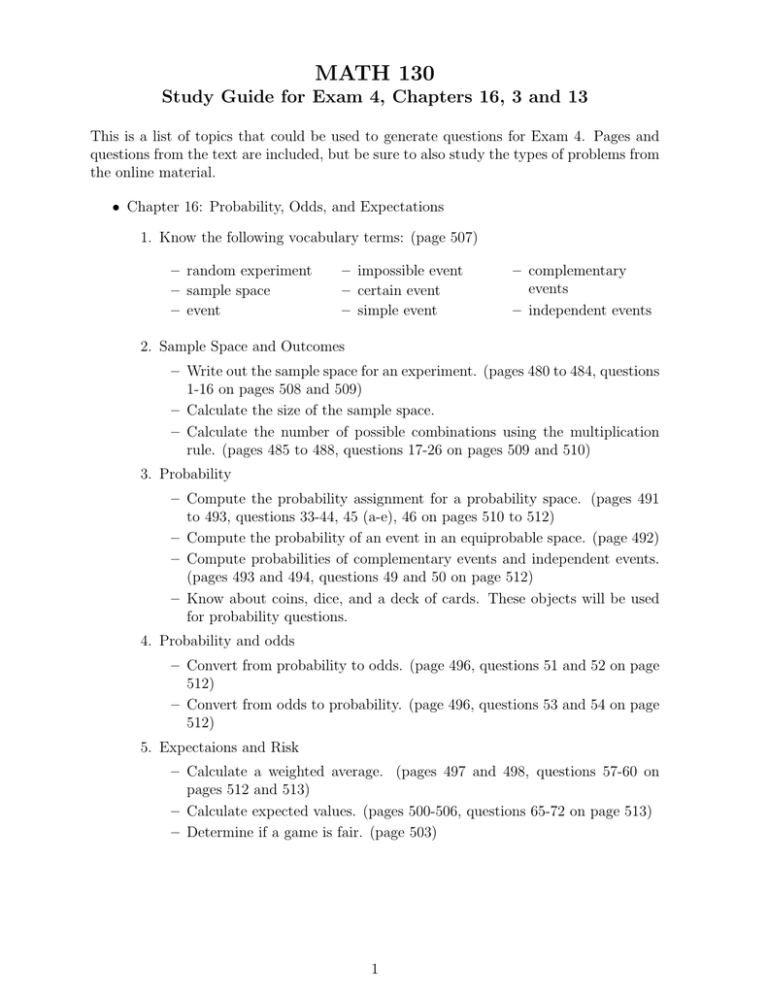 MATH 130 MATH 130
