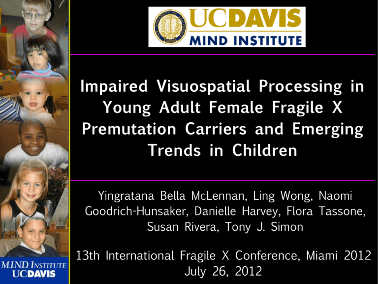 Impaired Visuospatial Processing in Young Adult Female Fragile X Trends ...